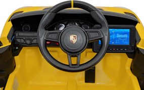Elektrické autíčko Porsche Spyder RS ​​718 MP4 žluté