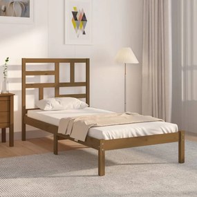 Rám postele medově hnědý masivní dřevo 90 x 190 cm Single,  3105918 HangarStore.cz