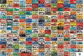 EUROGRAPHICS Puzzle VW Groovy Bus / 2000 dílků / 99,7 x 67,6 cm