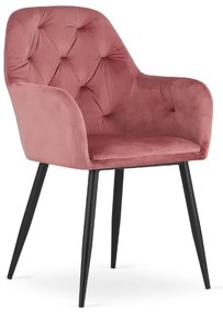 Sametová židle Bogota růžová