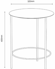 Stojan na květiny 40x32 cm zlatá