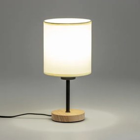 Brilagi - Stolní lampa NUBILA WOOD 1xE27/25W/230V dub/černá/krémová