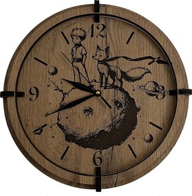Li-Go "Malý Princ" Dřevěné hodiny 32 cm provedení povrchu: dub