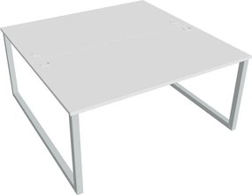 Kancelářský pracovní stůl Hobis USDO 1600, bílá RAL 9016, deskabuk