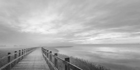 Umělecká fotografie The long wooden footbridge., Leif Løndal, (40 x 20 cm)