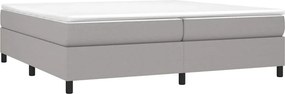 Box spring postel s matrací světle šedá 200 x 200 cm textil 3144447
