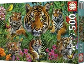 EDUCA Puzzle Tygři v džungli / 500 dílků / od 11 let
