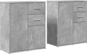 Příborníky 2 ks betonově šedé 60 x 31 x 70 cm kompozitní dřevo 3276563