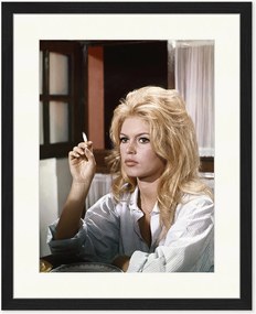 Ručně vyrobená zarámovaná fotografie Brigitte Bardot
