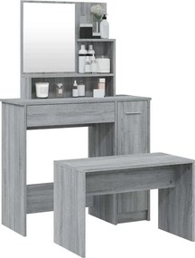 Toaletní stolek sada šedý sonoma 86,5 x 35 x 136 cm 3114153