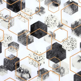 Bavlněný povlak na polštář Hexagon stracciatella Velikost: 70 x 90