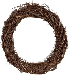 Přírodní hnědý proutěný věnec Woodly XL - Ø 45*7 cm