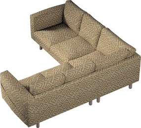 Potah na pohovku IKEA Norsborg rohová 4-místná barva béžová látka pletený vzor, vzorované