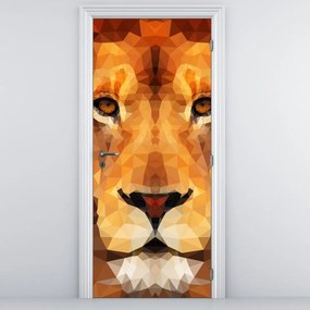 Fototapeta na dveře - Hlava lva (95x205cm)