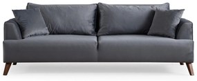Atelier del Sofa 3-místná pohovka Buhara 3 Seater - Dark Grey, Tmavá Šedá