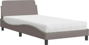 Postel s matrací Dover taupe 100 x 200 cm textil 3208348