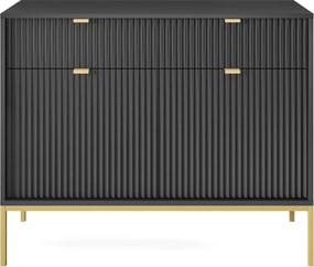 PSK Komoda NEMO KSZ104, Černá 104 cm Dekor nohou: Zlaté