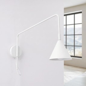 Sollux Lighting Nástěnné svítidlo NOX 1 bílé s vypínačem