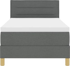 Postel s boxspringem s polštářem Tmavě šedá 80 x 200 cm textil 3338798