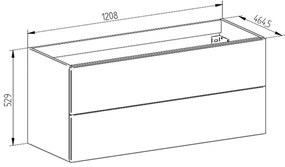 Mereo Mereo, Aira, koupelnová skříňka 121 cm, Multidecor, CN793SPINO