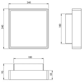Fabas 3225/61/102 - Technické svítidlo se senzorem OBAN 1xE27/42W/230V IP65