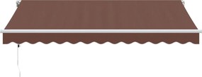 Automatická zatahovací markýza s LED hnědá 350 x 250 cm 3215378