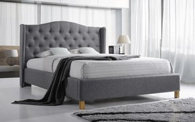 Čalouněná postel ASPEN 140 x 200 cm šedá