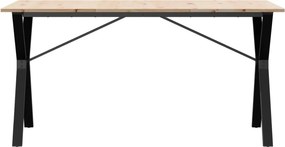 Jídelní stůl s Y rámem 160 x 80 x 75 cm borové dřevo a ocel 3282721