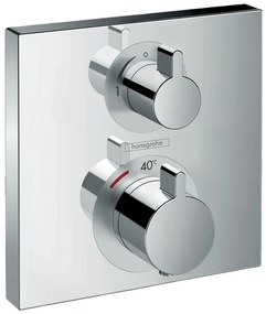 Hansgrohe Ecostat Square - Termostatická baterie Highflow pod omítku pro dva spotřebiče, chrom 15714000