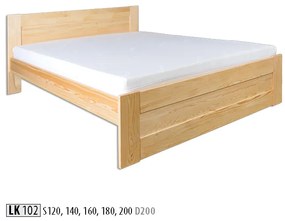 Drewmax Dřevěná postel 120x200 LK102 dub