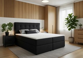 Manželská postel 180x200 s úložným prostorem STIG 2 - antracit