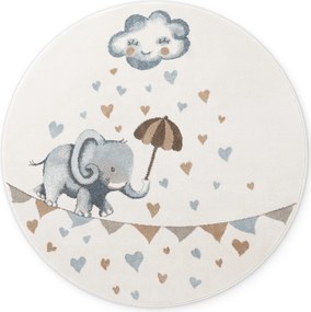 Villeroy & Boch, Dětský kusový koberec Villeroy & Boch Boho Kids 106303 Cream Multicolor kruh, 160x160 (průměr) kruh, bílá, vícebarevná, dětský pokoj