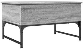 Konferenční stolek šedý sonoma 70 x 50 x 40 cm kompozit a kov - Default Title
