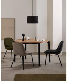 Kulatý rozkládací jídelní stůl s deskou v dubovém dekoru v přírodní barvě ø 90 cm Montuiri – Kave Home