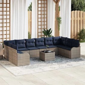 Set pohovek 11 ks Šedá Polyester 3345895