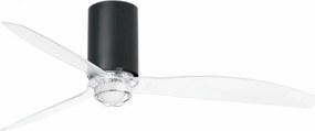 FARO 32041-10 MINI TUBE FAN M LED, černá/transparentní, stropní LED ventilátor s DC motorem - FARO