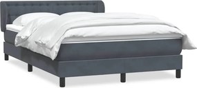 Box spring postel s matrací tmavě šedá 160x210 cm samet 3317866