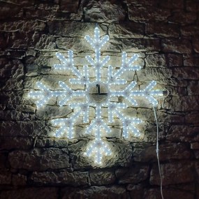 Easy Fix 2D LED světelná vločka X, Ø 109 cm, ledová bílá, závěsný, 3D tisk