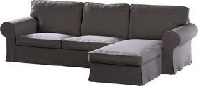 Potah na pohovku IKEA Ektorp 2-místná s lenoškou barva hnědá látka sametová