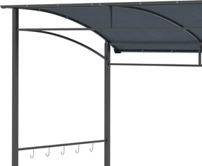 Outsunny altán na grilování stříška na grilování UV odolná voděodolná s háčky ocelový rám polyester šedá 215 x 150 x 174/220 cm pro zahradu a terasu …