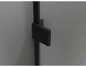 Mexen Lunar sprchová stěna pravá 50 x 200 cm, 8mm čiré sklo, černá matná, 830-050-000-70-00-P