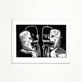 Hugo Rayman | Skupinová terapia Rám: Černý, Velikost: 40 x 60 cm