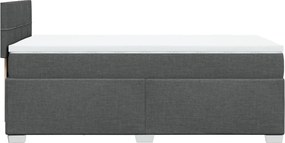 Box spring postel s matrací tmavě šedá 80 x 200 cm textil 3285716