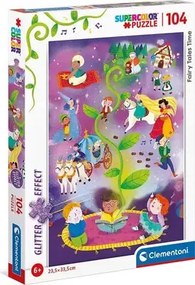 Clementoni Třpytivé PUZZLE Čas pohádek / 104 dílků / od 6 let