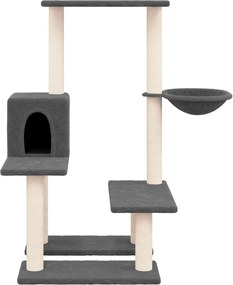 Škrabadlo pro kočky se sisalovými sloupky tmavě šedé 94,5 cm 171641