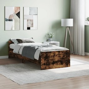 vidaXL Rám postele 75 x 190 cm Small Single kompozitní dřevo [835947] Barva: kouřový dub