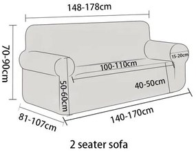 4Home Napínací potah na dvojkřeslo Magic clean hnědá, 145 - 185 cm