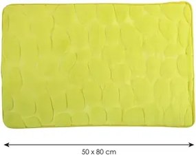 MSV Koupelnová předložka PEBBLES limetková / 50 x 80 cm / PU pěna / pr