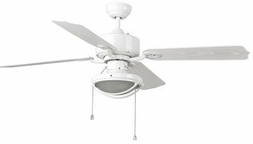 FARO Barcelona FARO 33357 - Stropní ventilátor HIERRO 2xE27/60W/230V IP44 bílá FA33357