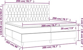 Box spring postel s matrací tmavě zelená 200x200 cm samet 3143226